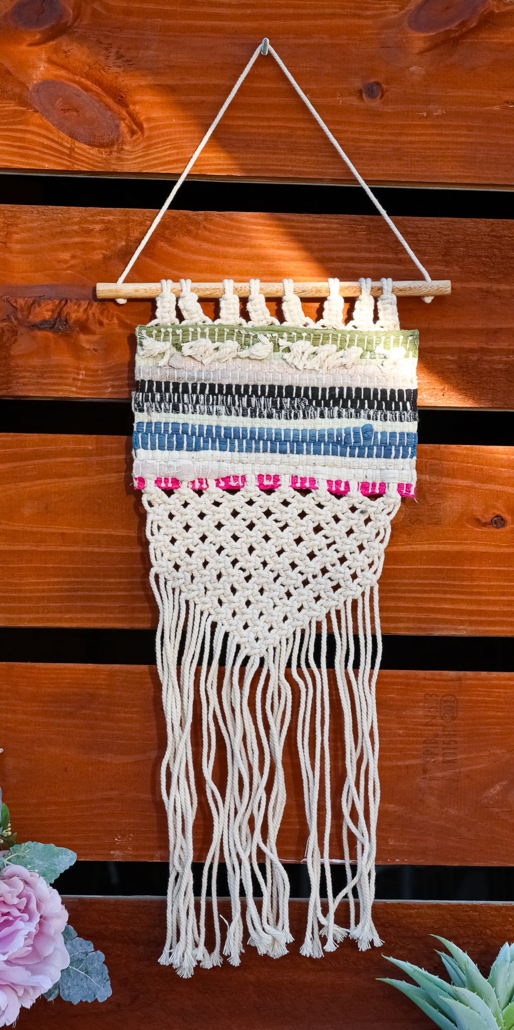 Bohemian Chic Kantha Quilt Macrame Tapestry Boho Wall Hanging Decor Art ...