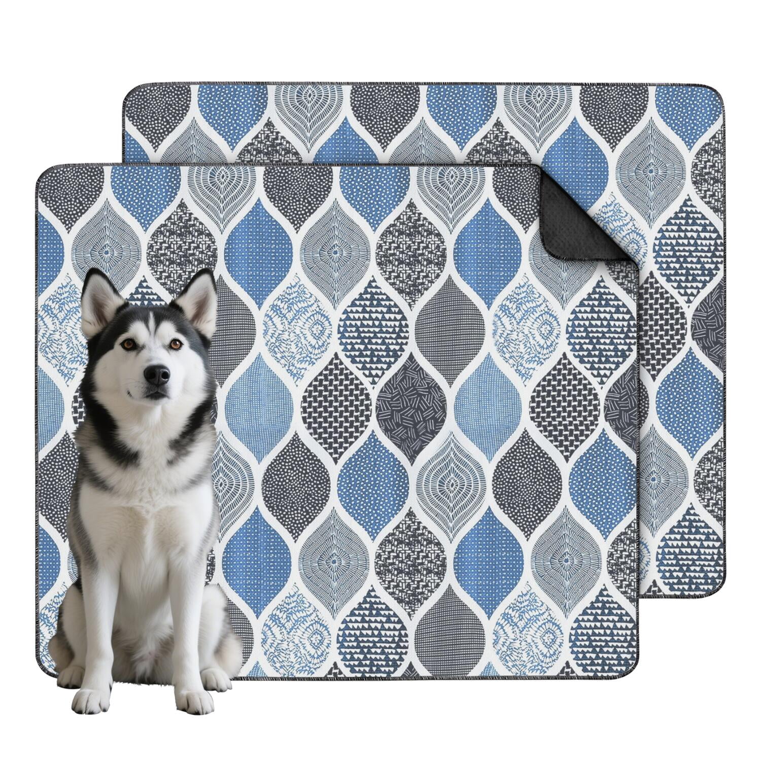 Bohemian Chic Puppy Potty Pad Washable, 35x41 Inch Reusable Dog Mat ...