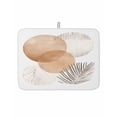 Bohemian Color Block Abstract Leaves Dish Drying Mats for Kitchen ...