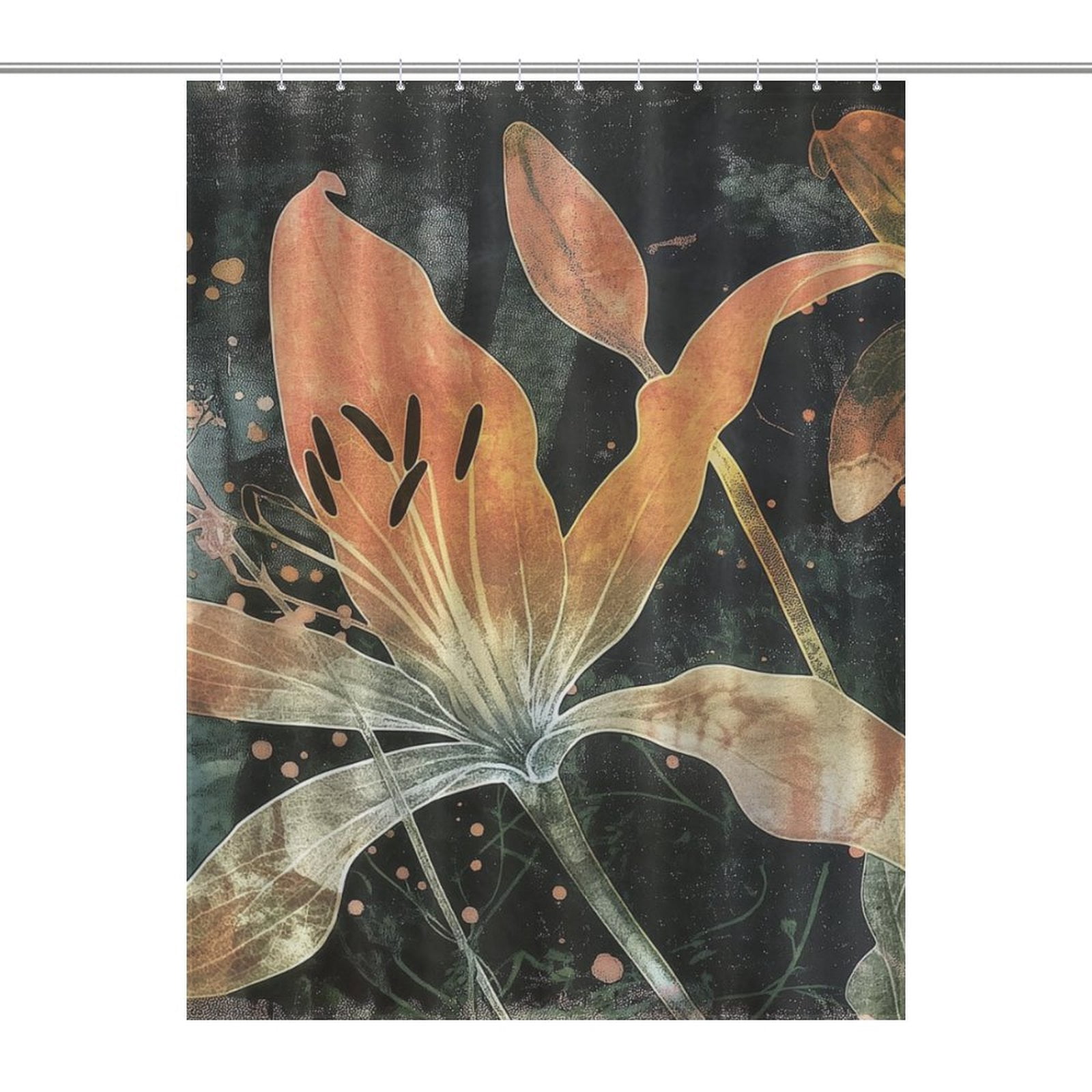 Bohemian Color Cloth Fabric Bathroom Decor Set with Hooks - Walmart.com