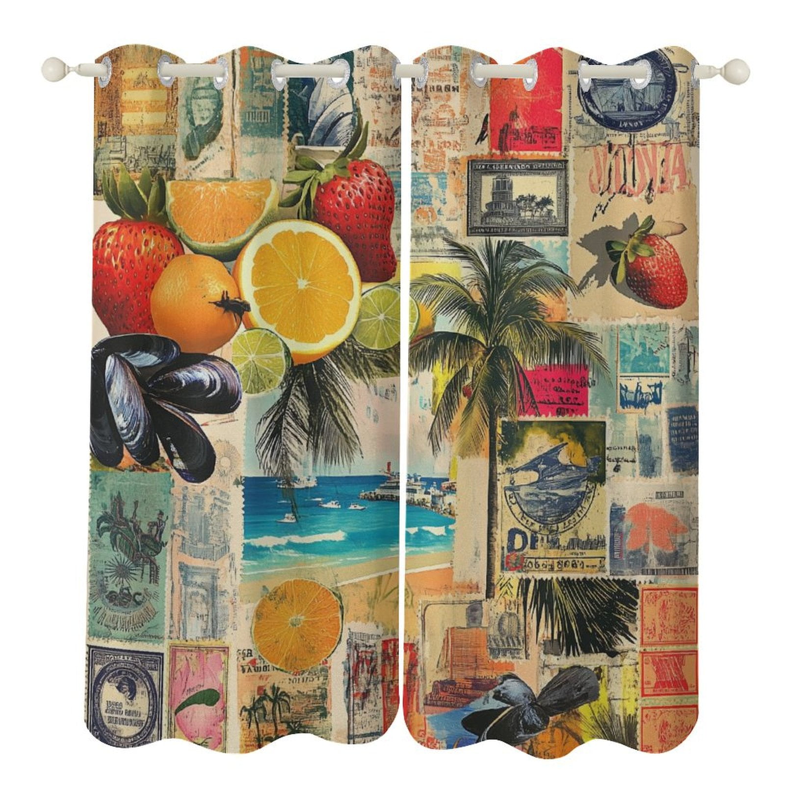 Bohemian Color Grommet Blackout Curtains for Bedroom And Living Room ...