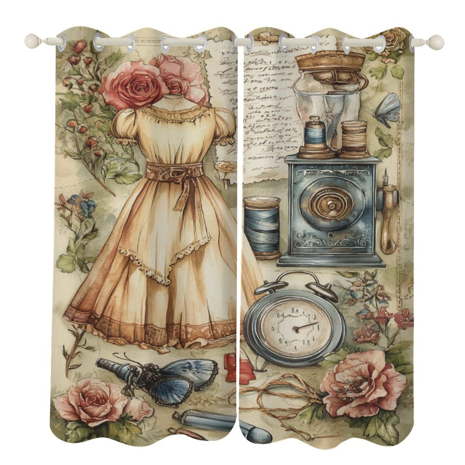 Bohemian Color Grommet Blackout Curtains for Bedroom And Living Room ...