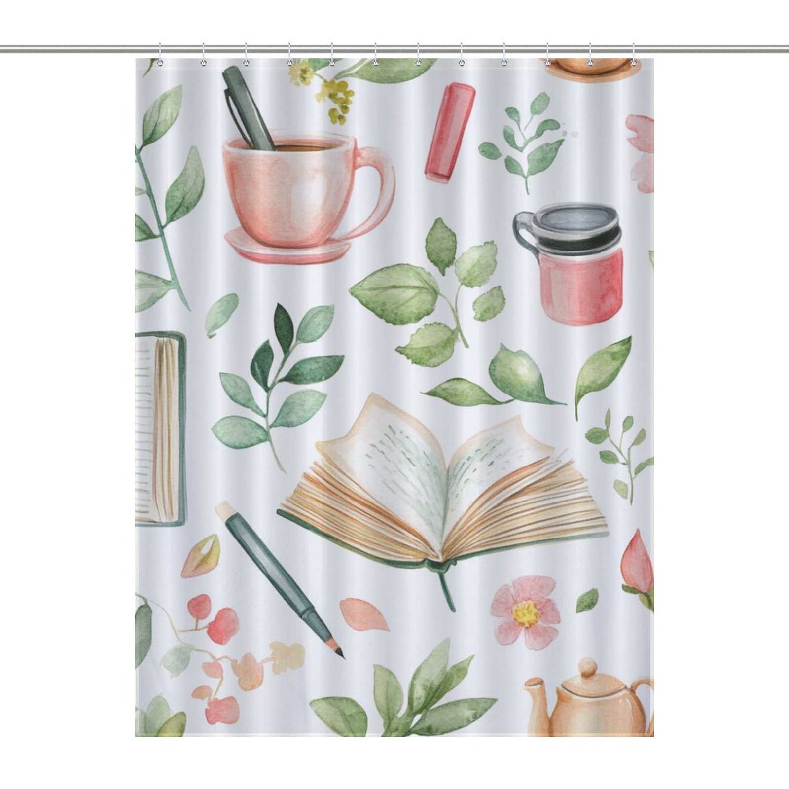 Bohemian Color Shower Curtain , Enchanted Forest Scenic Bathroom Decor ...