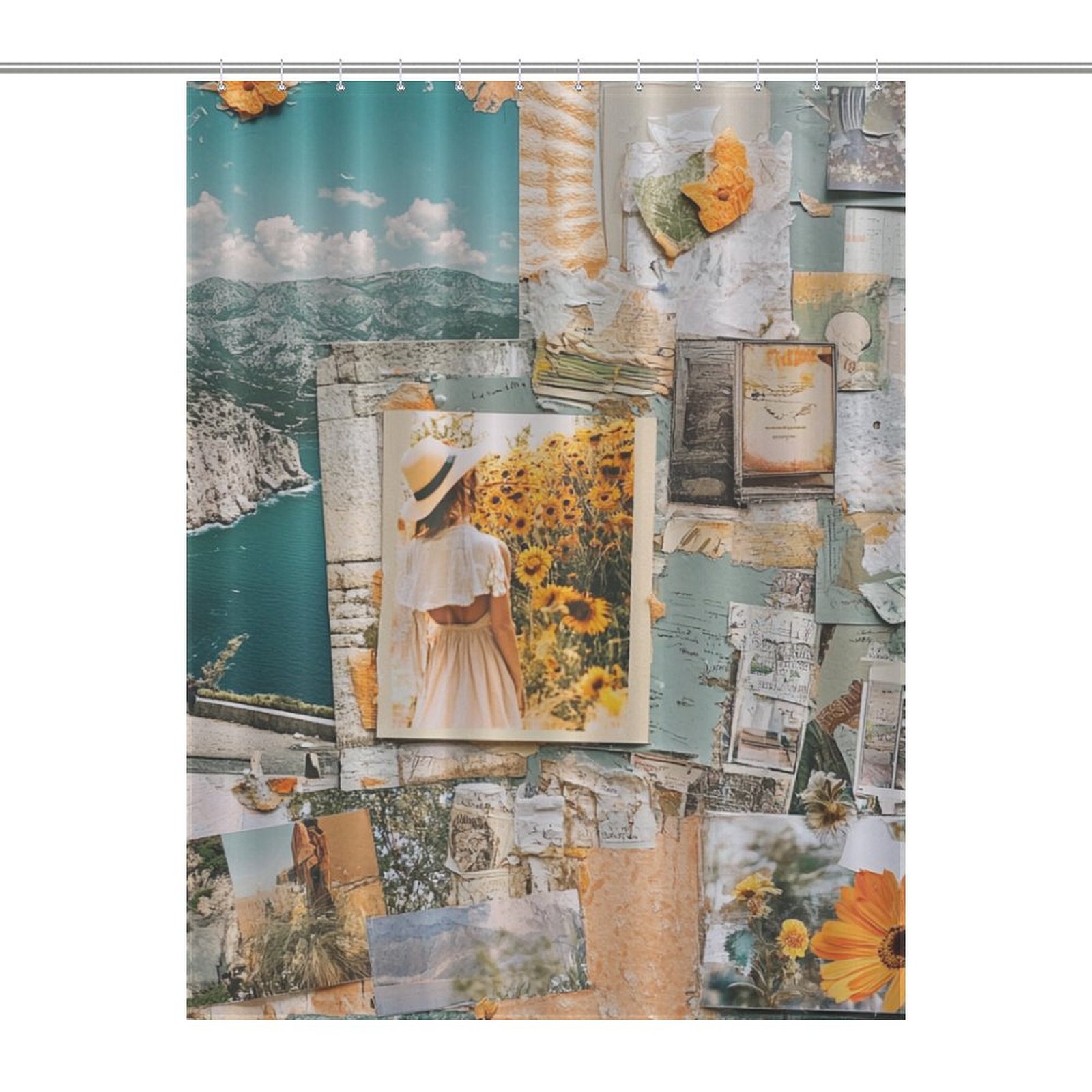 Bohemian Color Shower Curtain , Enchanted Forest Scenic Bathroom Decor ...