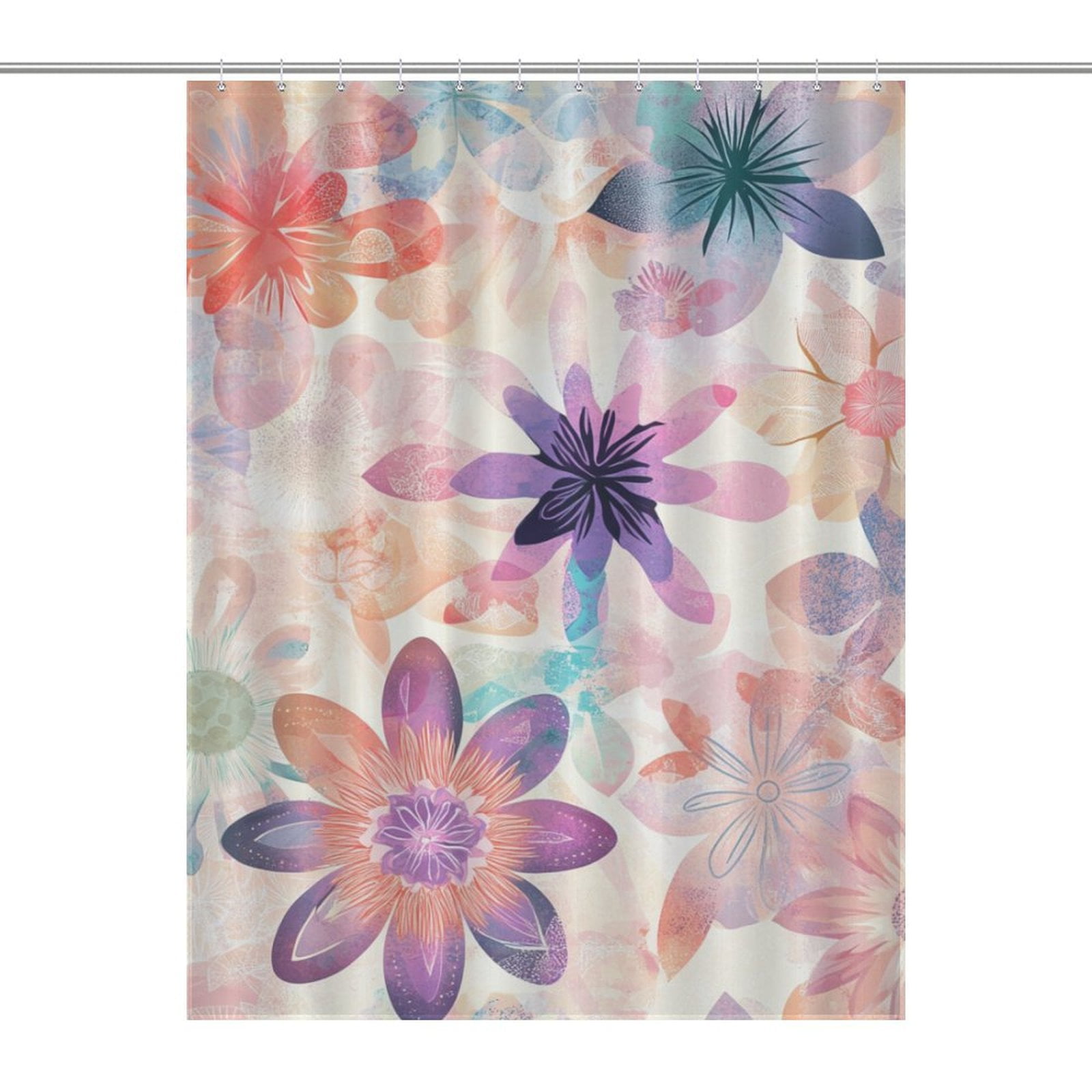 Bohemian Color Shower Curtain , Enchanted Forest Scenic Bathroom Decor ...