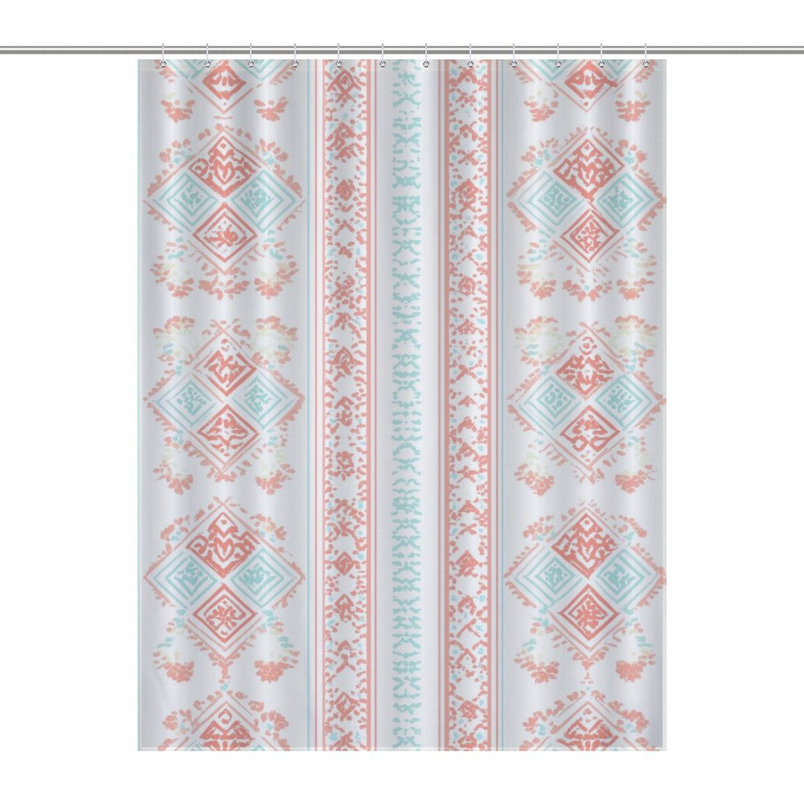 Bohemian Color Shower Curtains - Bath Shower Curtain Set with 12 Hooks ...