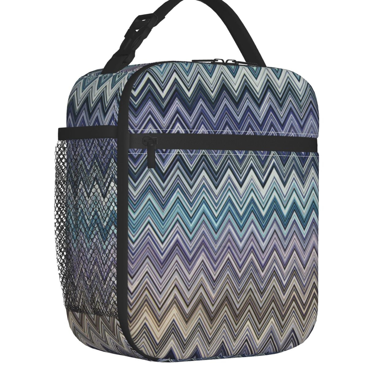 Bohemian Colorful Chic Zig Zag Portable Lunch Boxes Women Geometric ...