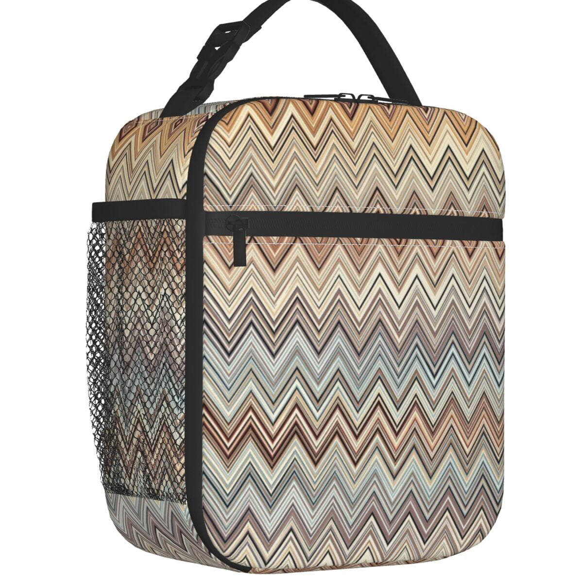 Bohemian Colorful Chic Zig Zag Portable Lunch Boxes Women Geometric ...