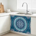 Bohemian Concentric Rings Cabinet Curtains for Kitchen 10"W x 11"L ...