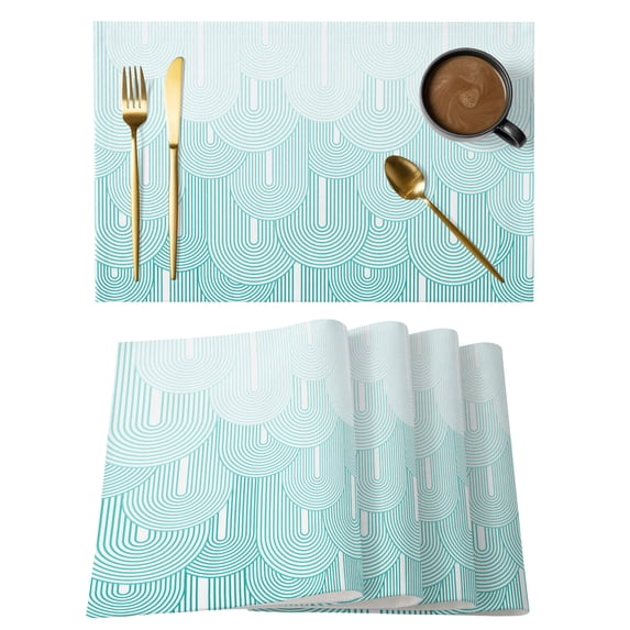 Bohemian Cotton Linen Placemats Set of 6, Modern Abstract Geometric ...