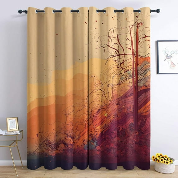 Bohemian Curtains For Living Room Bedroom, 70s Blackout Curtains ...