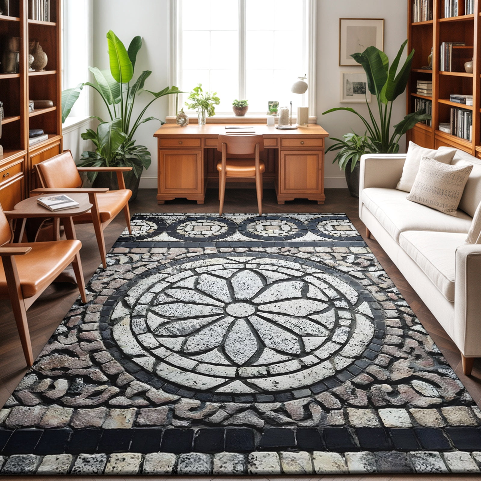 Bohemian Daisy 3'x5' Rug for Bedroom Foot of Bed Small Living Room ...