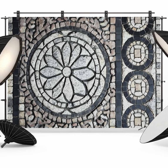 Bohemian Daisy Backdrops for Photography, Mosaic Flower Classic ...