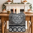 Bohemian Daisy Dining Table Runner, Mosaic Flower Classic Traditional ...