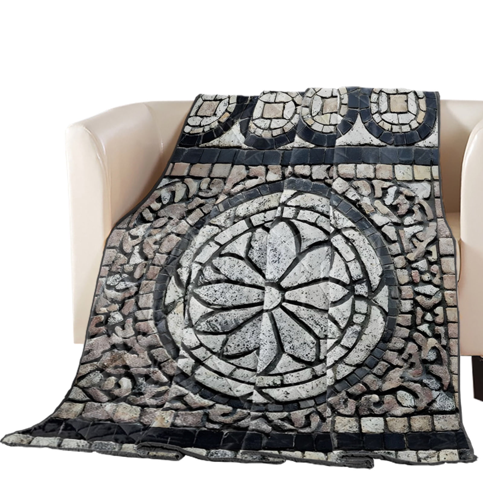 Bohemian Daisy Quilted Comforters Cooling Blanket Full Size, Mosaic ...