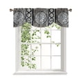 Bohemian Daisy Tie Up Valances Curtain, Mosaic Flower Classic ...
