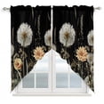 Bohemian Dandelion Daisy Swag Curtain Valance for Window 2 Panels Boho ...