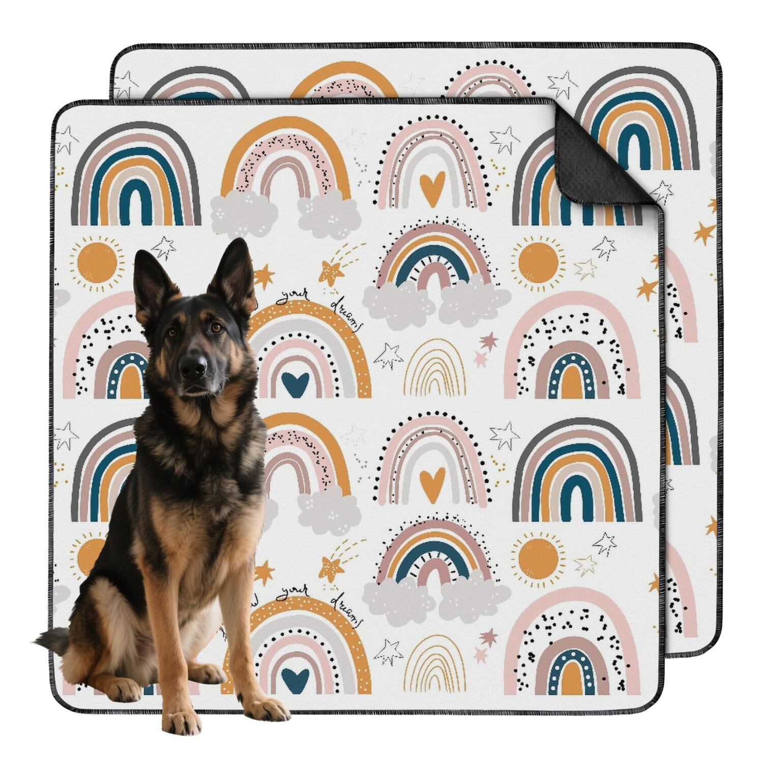 Bohemian Design House Training Pad Washable, 48x48 Inch Reusable Pet ...