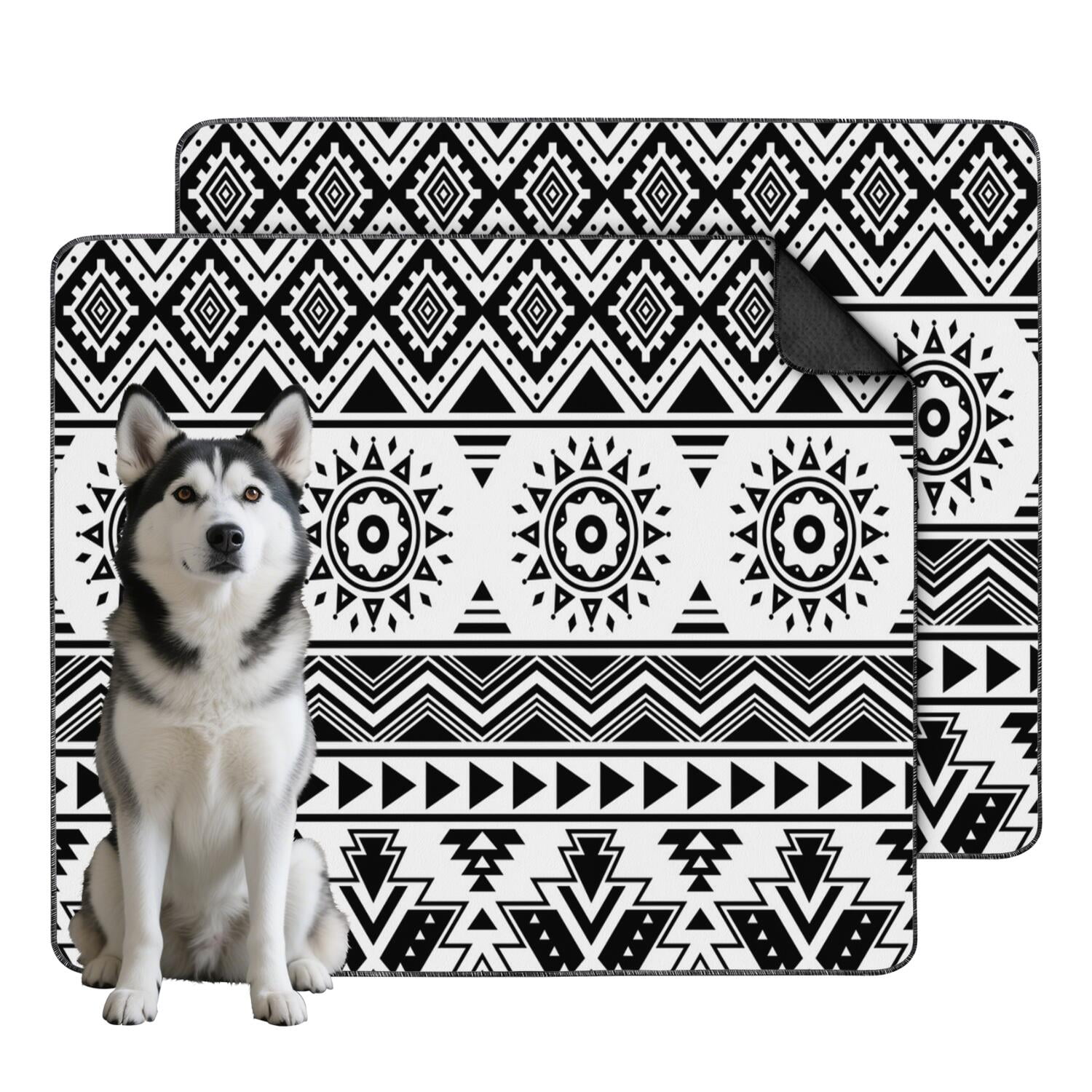 Bohemian Design Washable Dog Pee Pads, 35x41 Reusable with Non-Slip ...