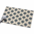 Bohemian Diamond Pattern Area Rug, Boho Tribal Farmhouse Beige Teal ...