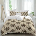 Bohemian Diamond Pattern Duvet Cover Set Twin Size, Boho Tribal ...