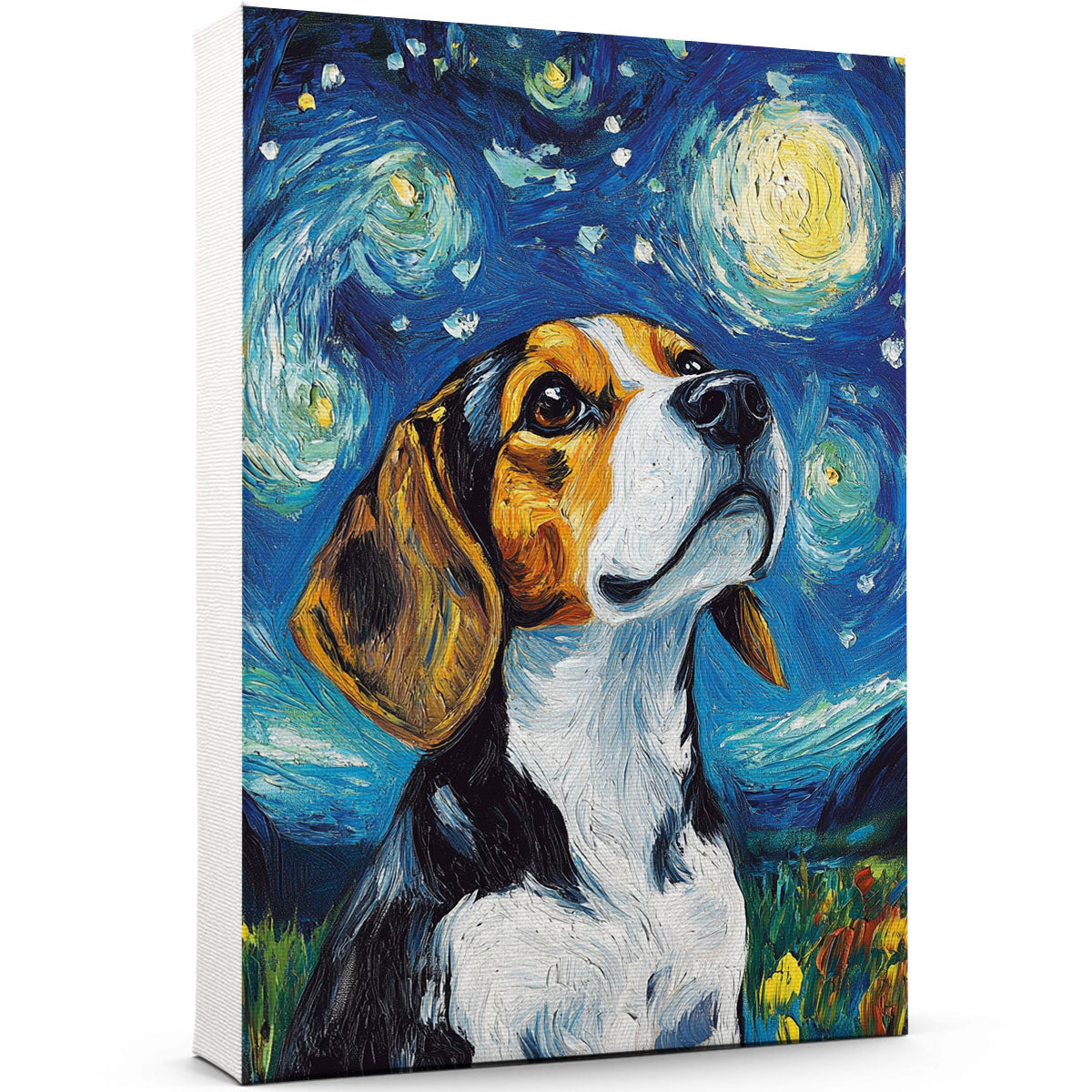 Bohemian Dog Starry Night Dog Poster Print 12x18in - Van Gogh Inspired ...
