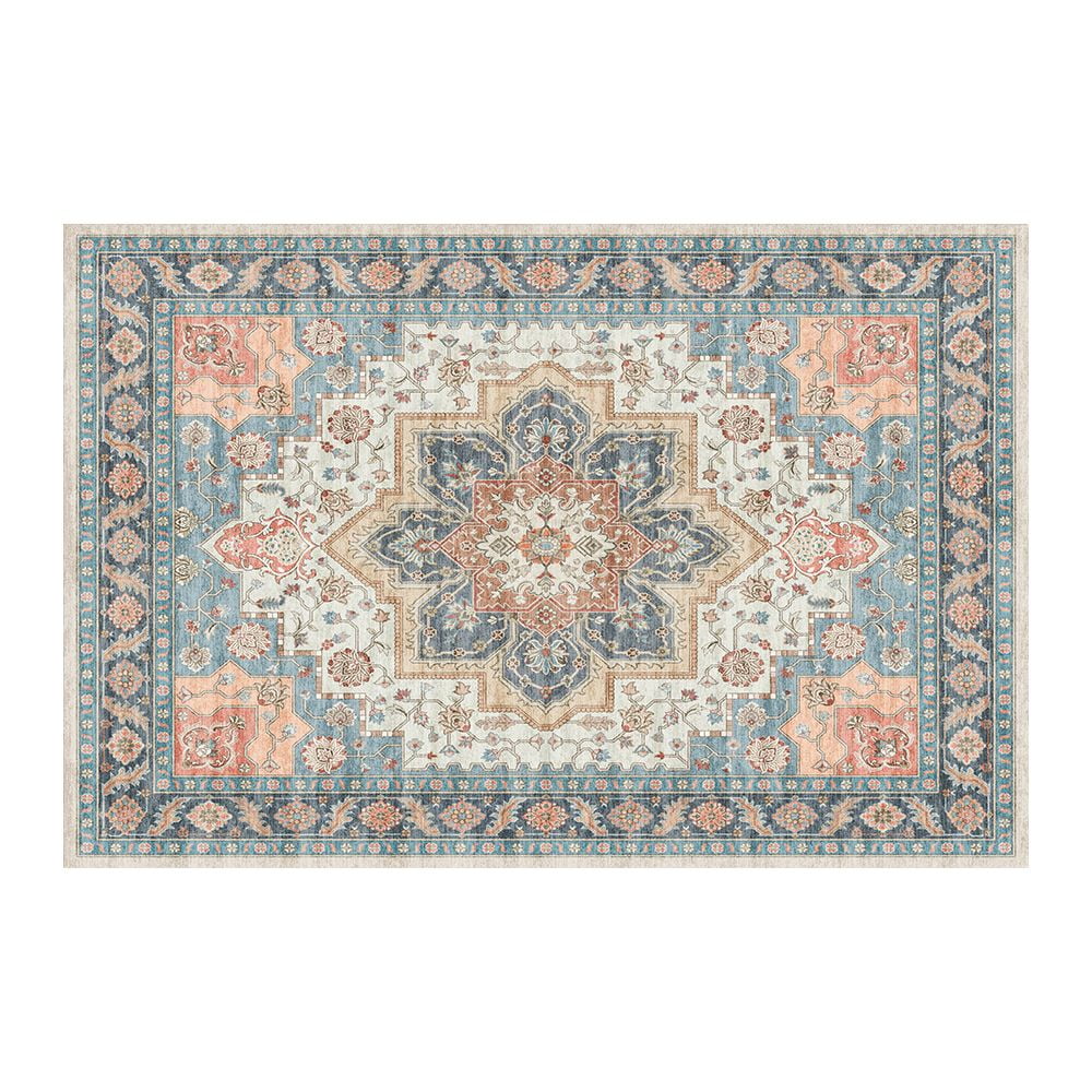 Bohemian Doormat Vintage Watercolor - Non-Slip Rug, Stain Resistant ...