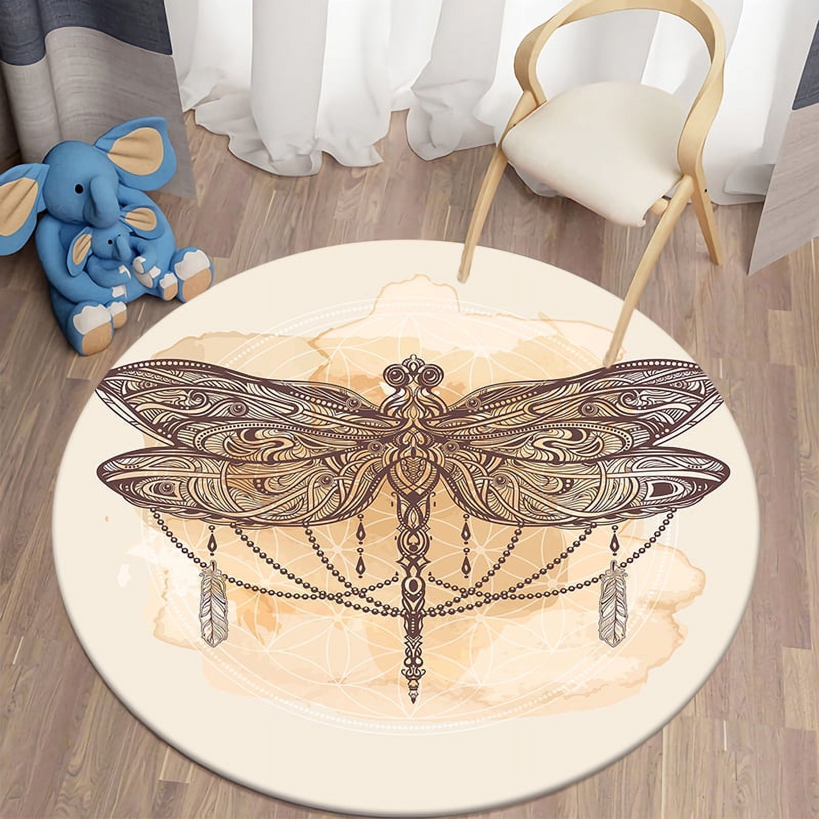 Bohemian Dragonfly Carpet for Living Room Rugs Children Bedroom Floor ...