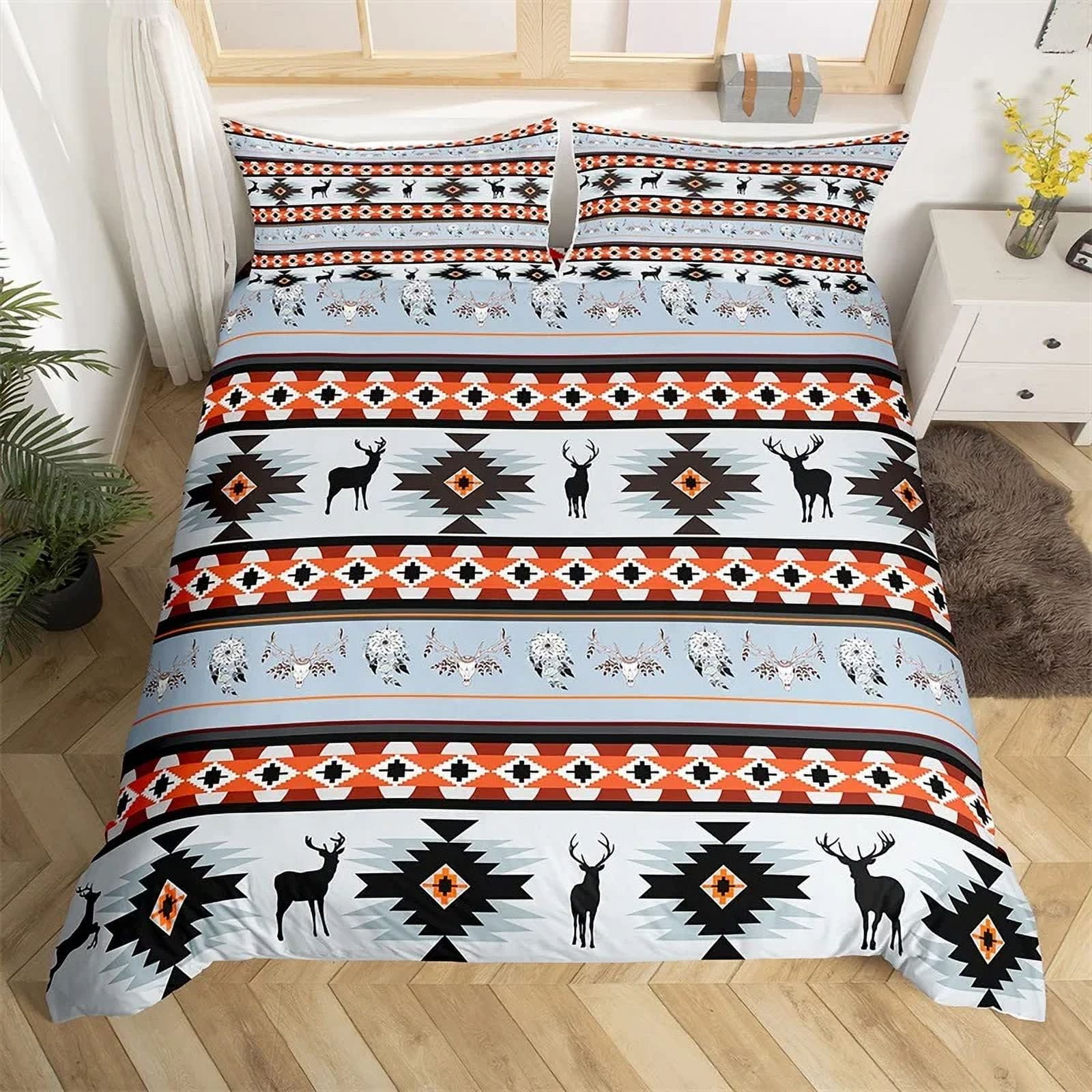 Bohemian Dreamcher Spider Duvet Cover Ethnic Tribal Feather Aztec Quilt ...