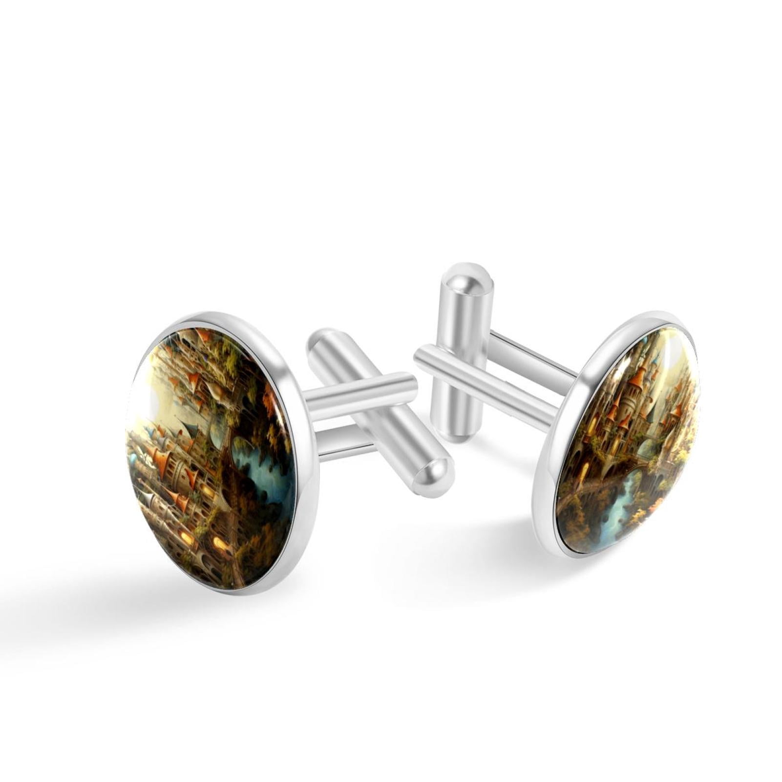 Bohemian Elegant Stainless Steel Cuff Links Set for Formal Attire, Made ...