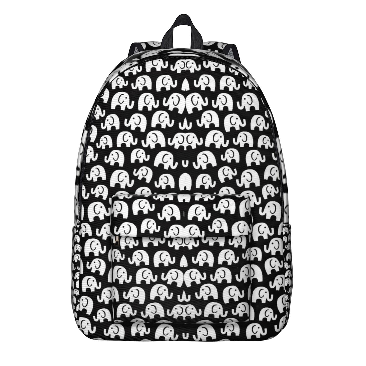Bohemian Elephant Print Laptop Backpack, Lightweight and Durable School ...