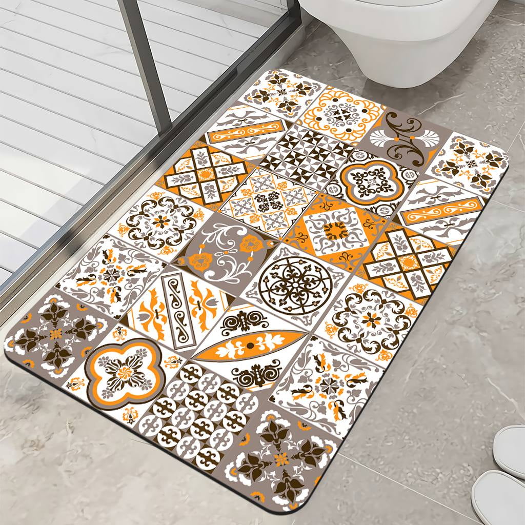 Bohemian Entrance Door Mats Water Absorbent Bath Mats Rubber Kitchen ...