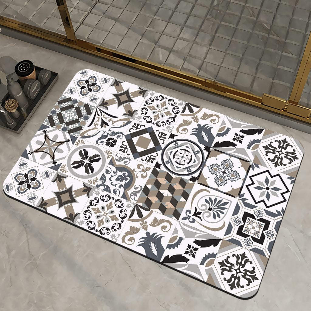 Bohemian Entrance Door Mats Water Absorbent Bath Mats Rubber Kitchen ...