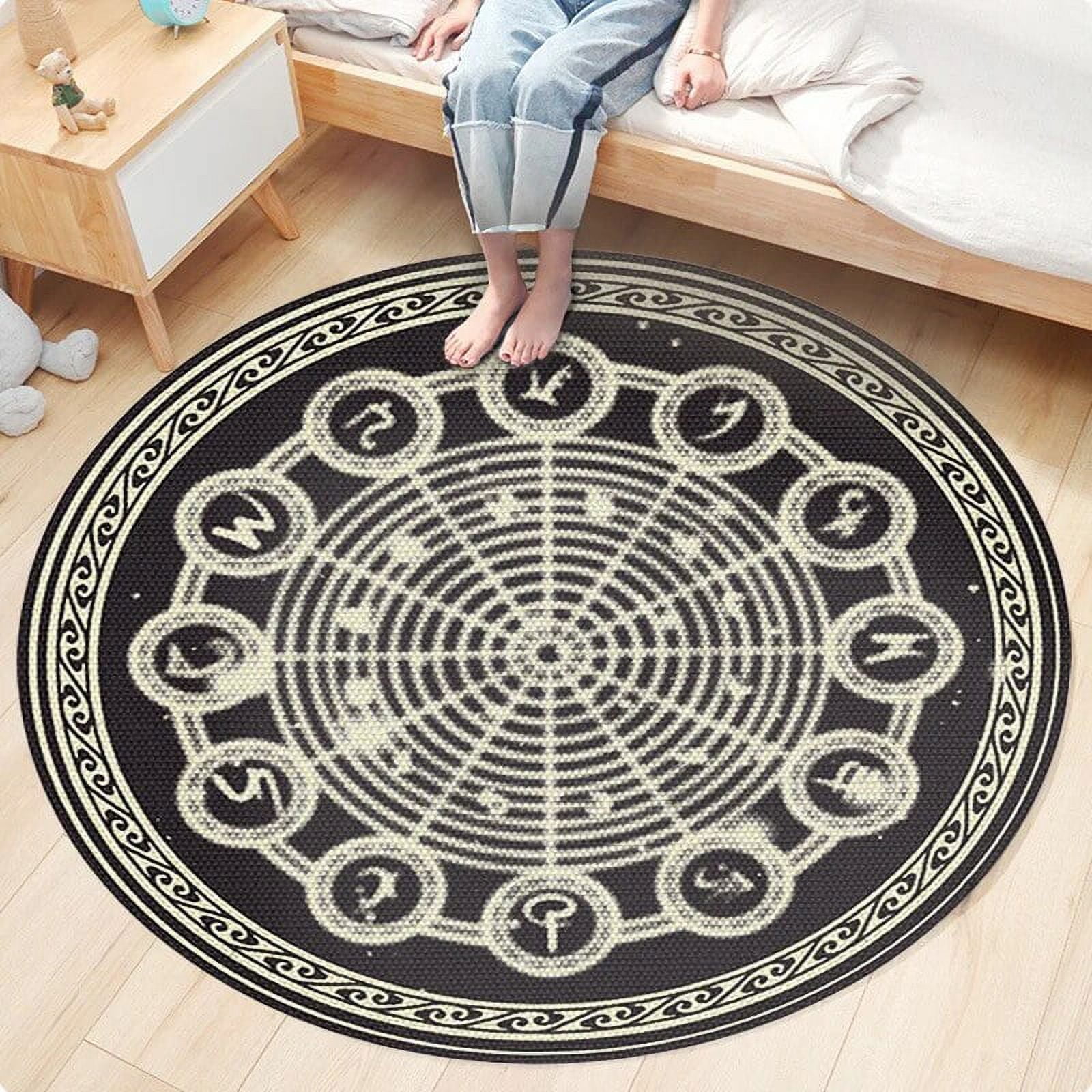 Bohemian Ethnic Round Rug Living Room Bedroom Bedside Rug Simple ...