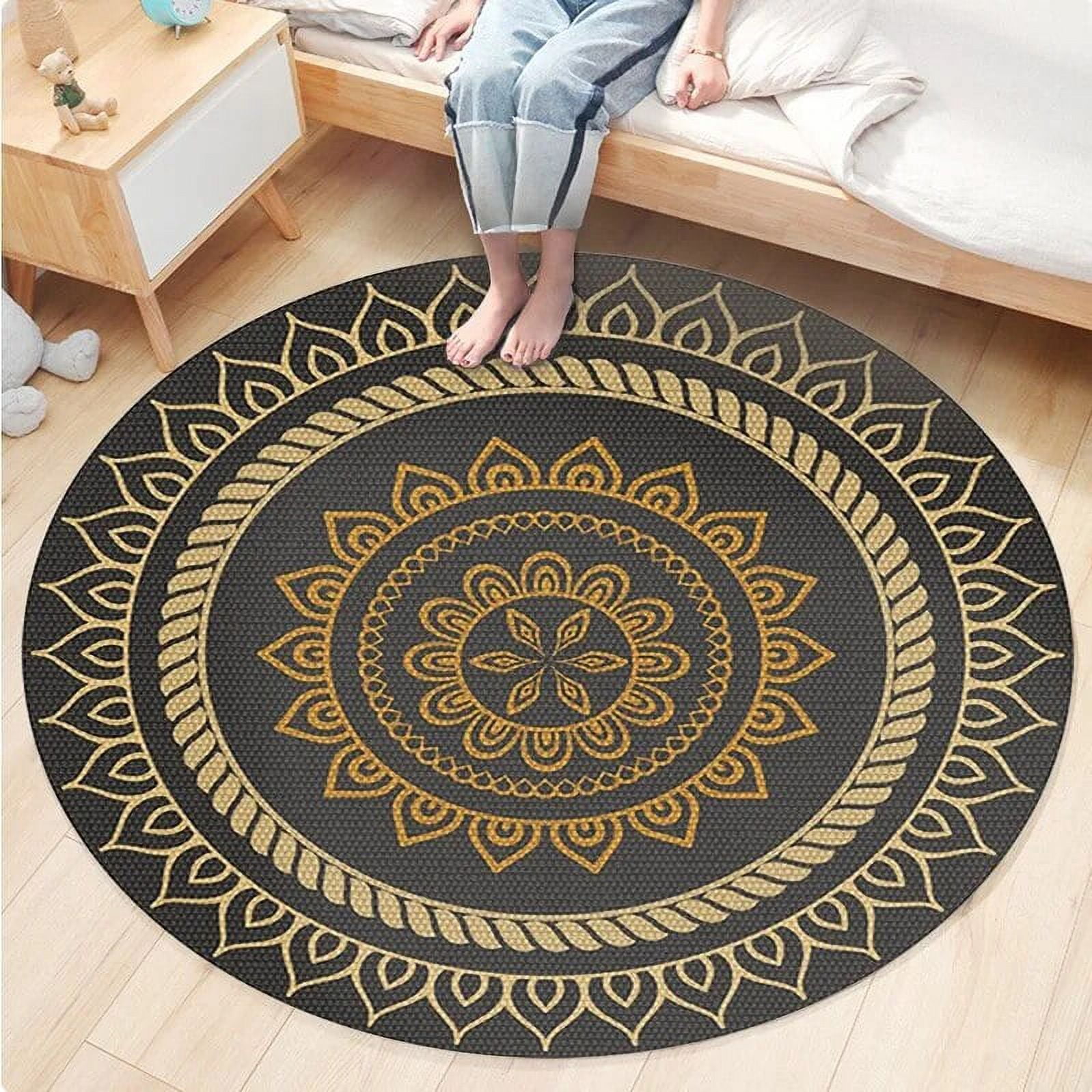 Bohemian Ethnic Round Rug Living Room Bedroom Bedside Rug Simple ...