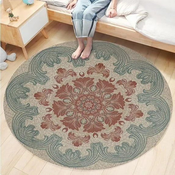 Bohemian Ethnic Round Rug Living Room Bedroom Bedside Rug Simple ...