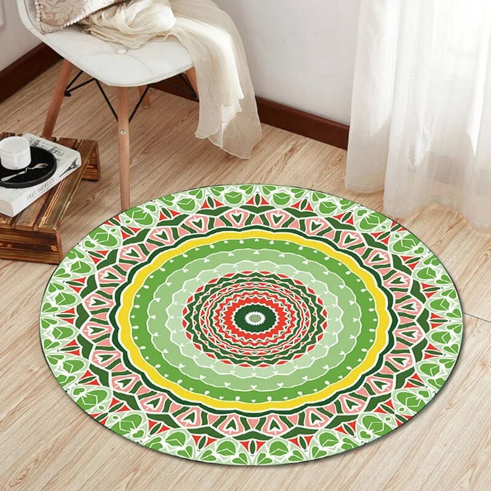 Bohemian Ethnic Round Rug Living Room Bedroom Bedside Rug Simple ...