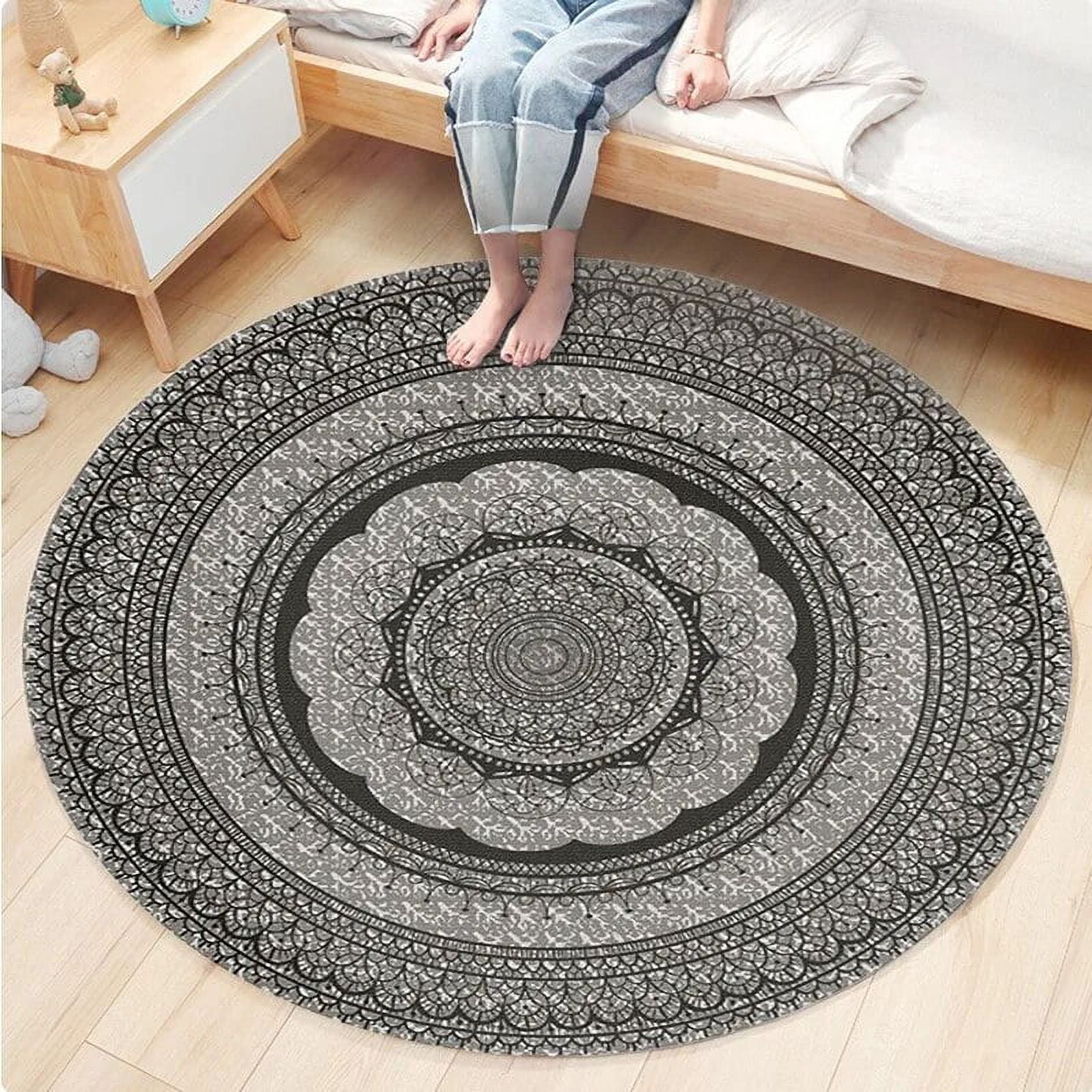 Bohemian Ethnic Round Rugs Living Room Bedroom Bedside Rug Simple ...