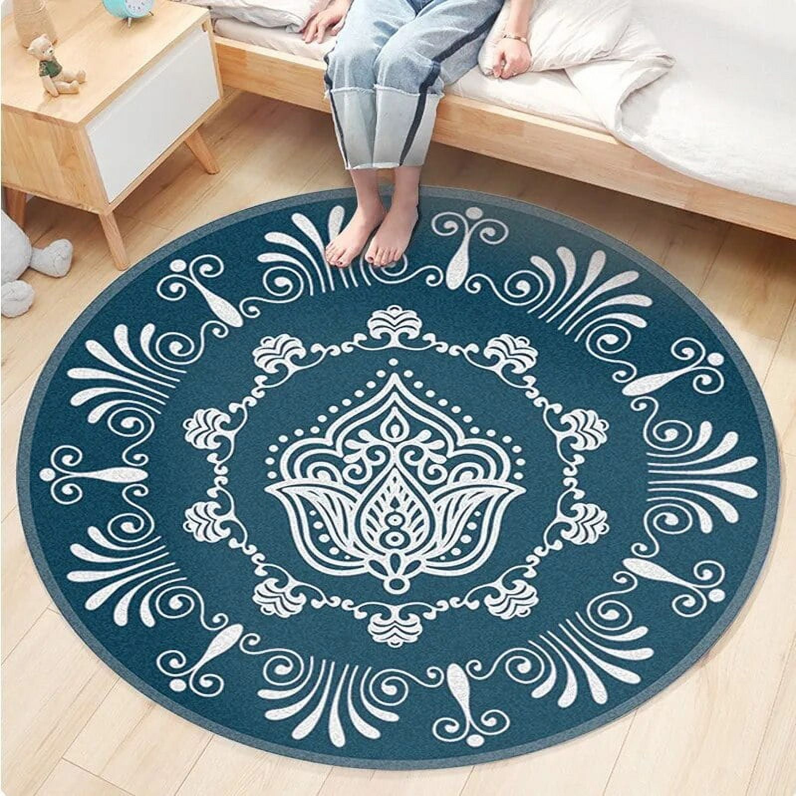 Bohemian Ethnic Round Rugs Living Room Bedroom Bedside Rug Simple ...