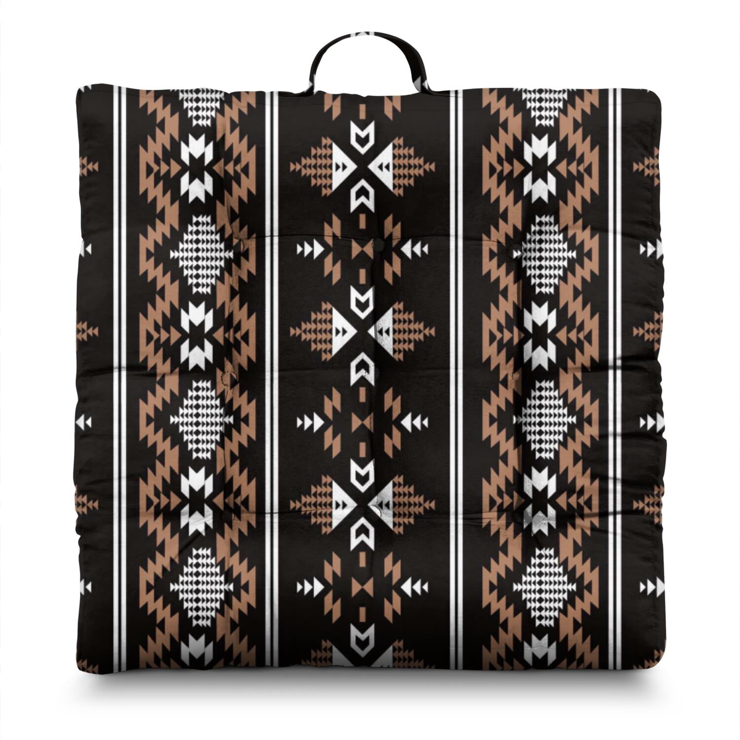 Bohemian Ethnic Rustic 24" Oversized Zabuton Floor Cushion - Colorful ...