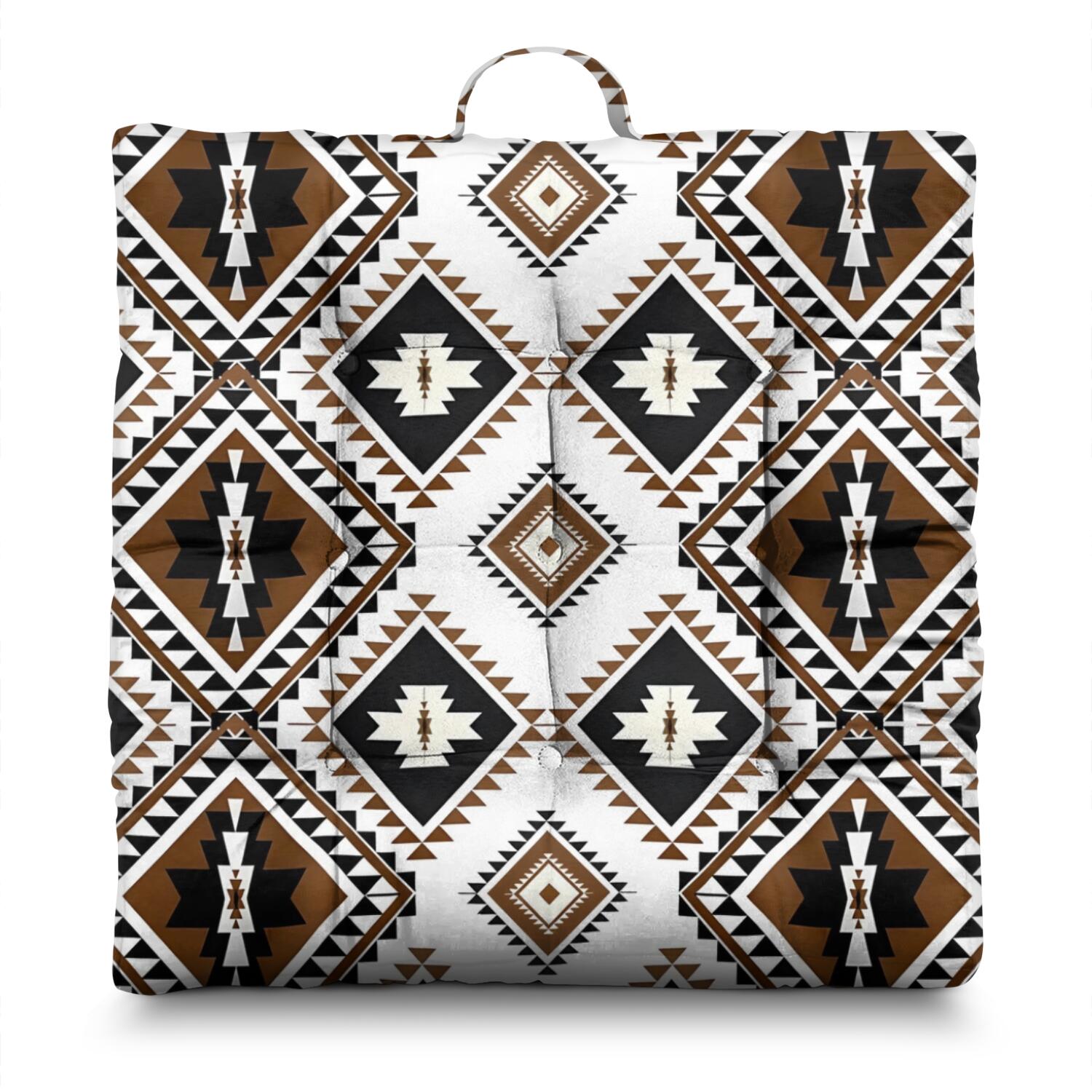 Bohemian Ethnic Rustic 24" Oversized Zabuton Floor Cushion - Colorful ...