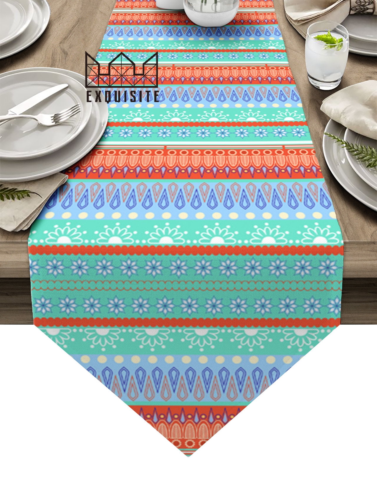 Bohemian Ethnic Style Home r Table Runner Wedding ration Tablecloth ...