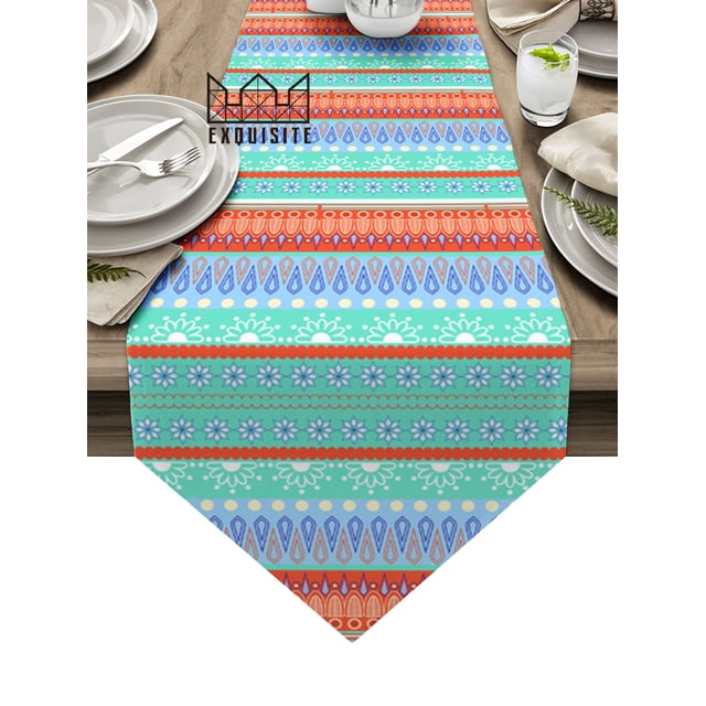 Bohemian Ethnic Style Home r Table Runner Wedding ration Tablecloth ...