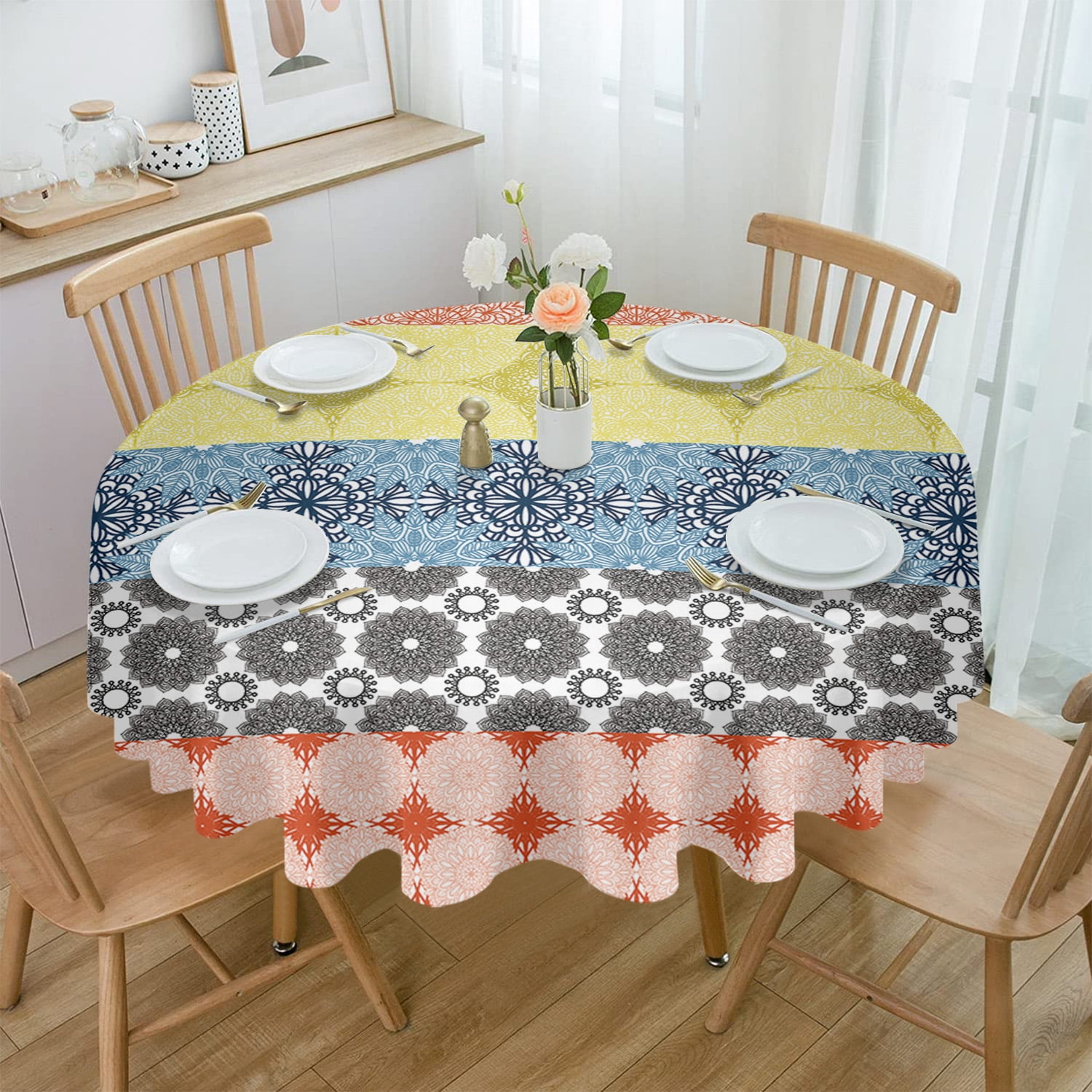 Bohemian Ethnic Style Rectangular Tablecloth Dustproof Picnic Cloth ...