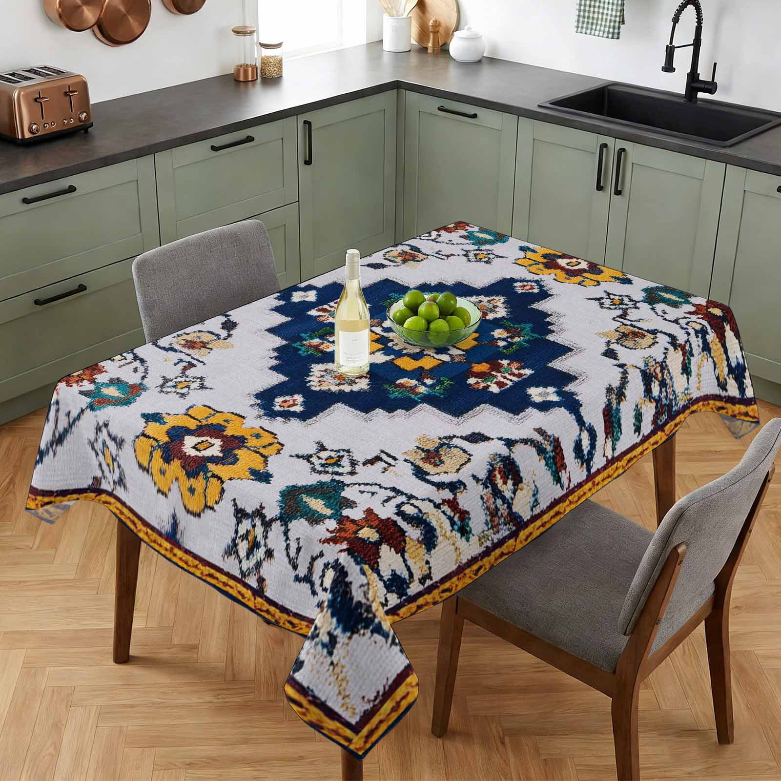 Bohemian Ethnic Style Table Cloth 52x70in, Waterproof Rectangle ...