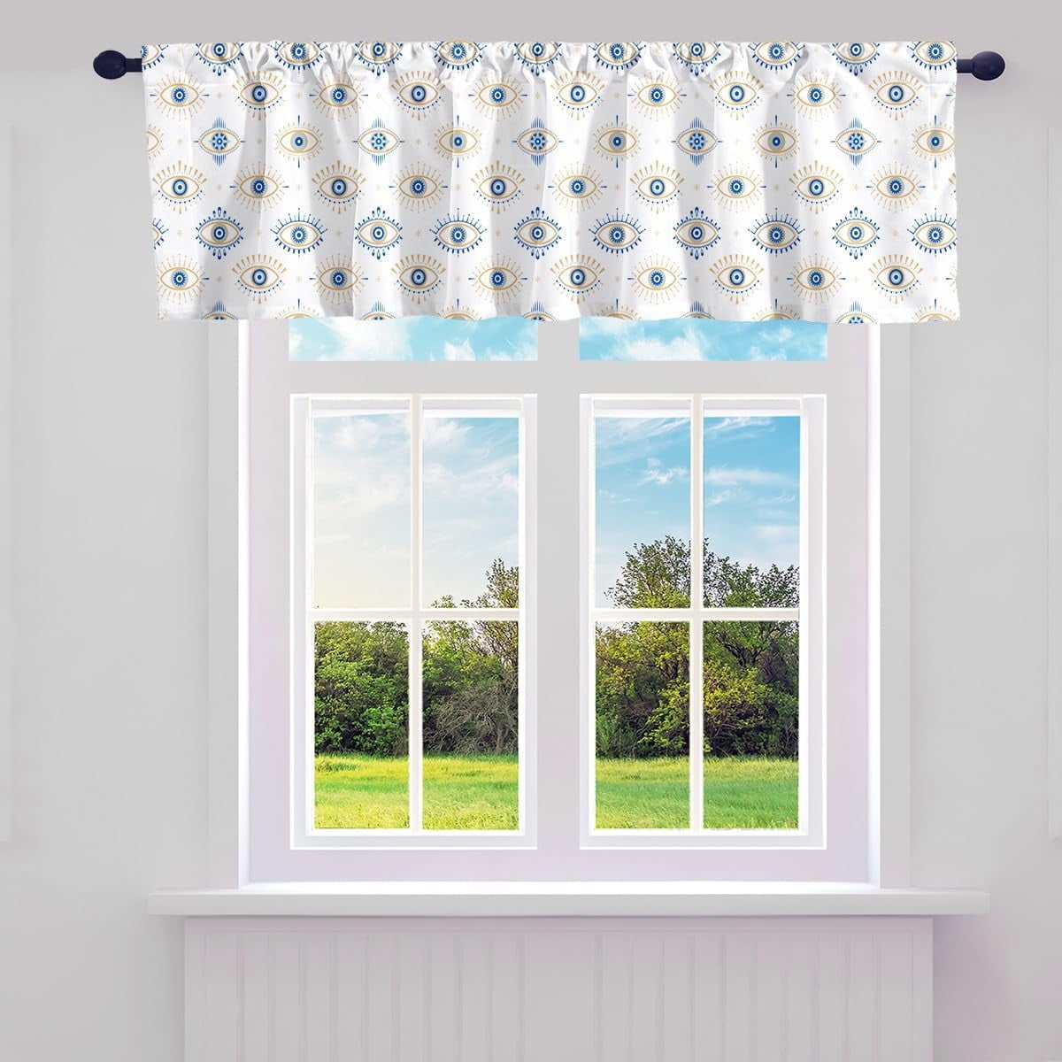 Bohemian Eyes Valances for Windows,Exotic Tribal Ethnic Style Valances ...