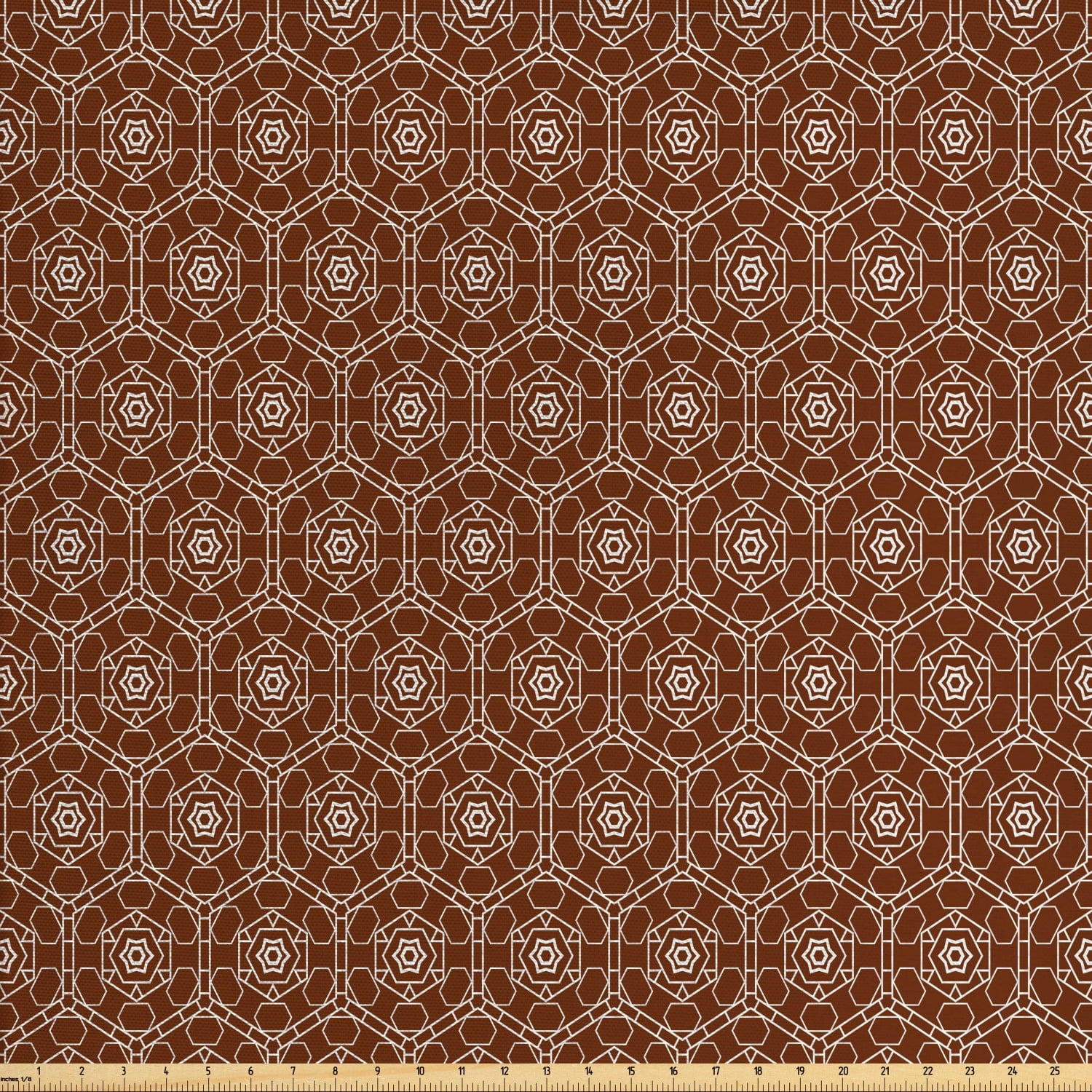 Ambesonne Bohemian Fabric by the Yard Upholstery, Earth Tones Motifs, 5 ...