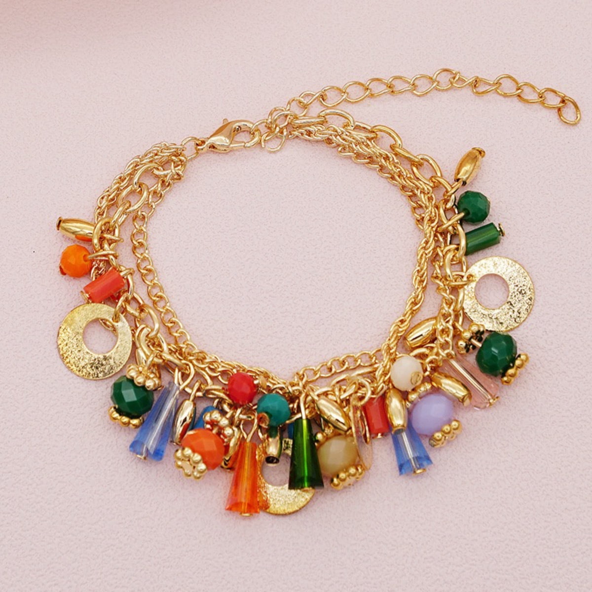 Bohemian Fashion Multi-Layer Beaded Bracelet - Women's Mixed Color ...