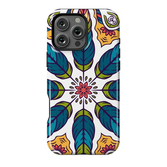 Bohemian Feather Seamless Pattern Watercolor iPhone Case 17 16 15 14 13 ...