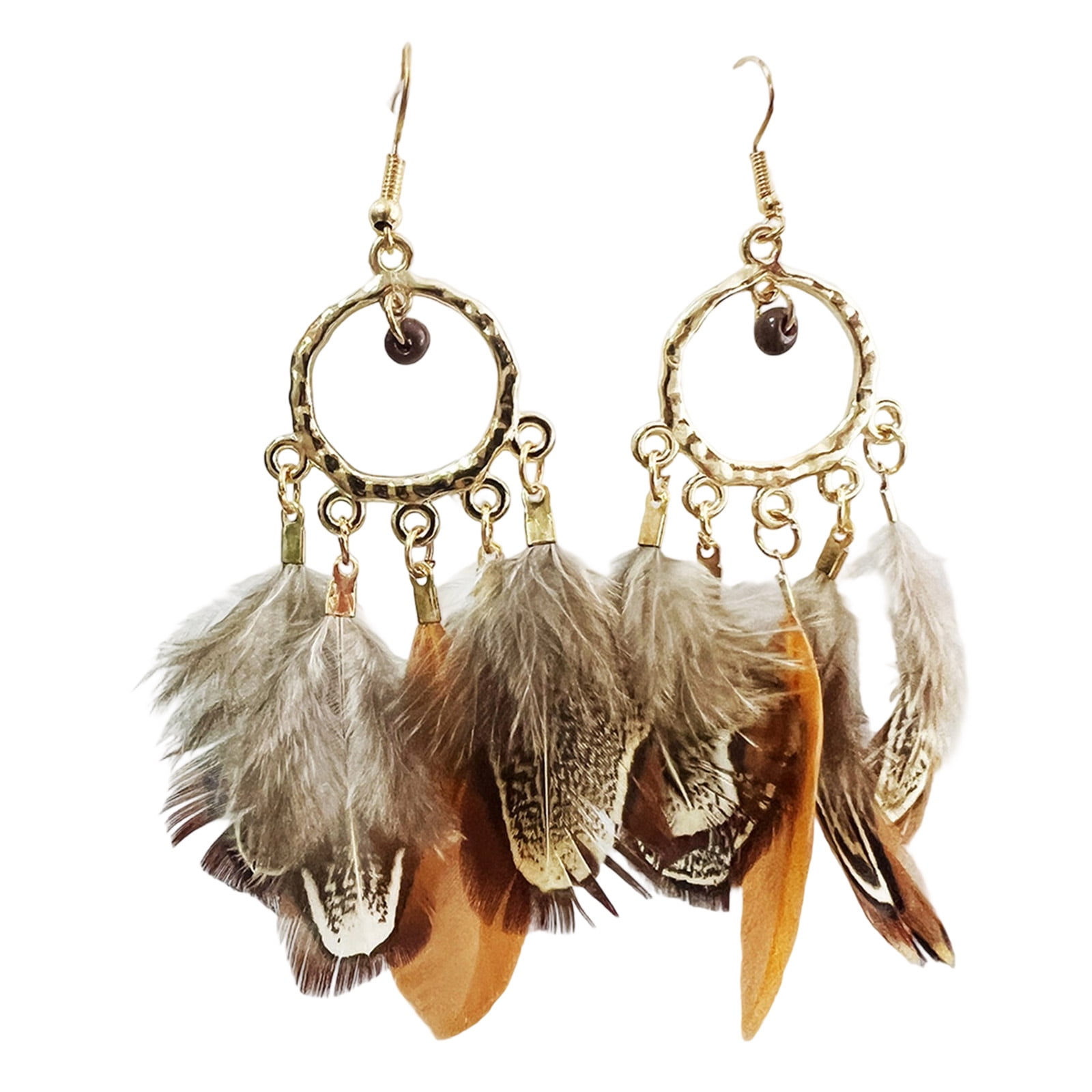Bohemian Feathered Tassels Earrings Lightweight Allergy resistant ...